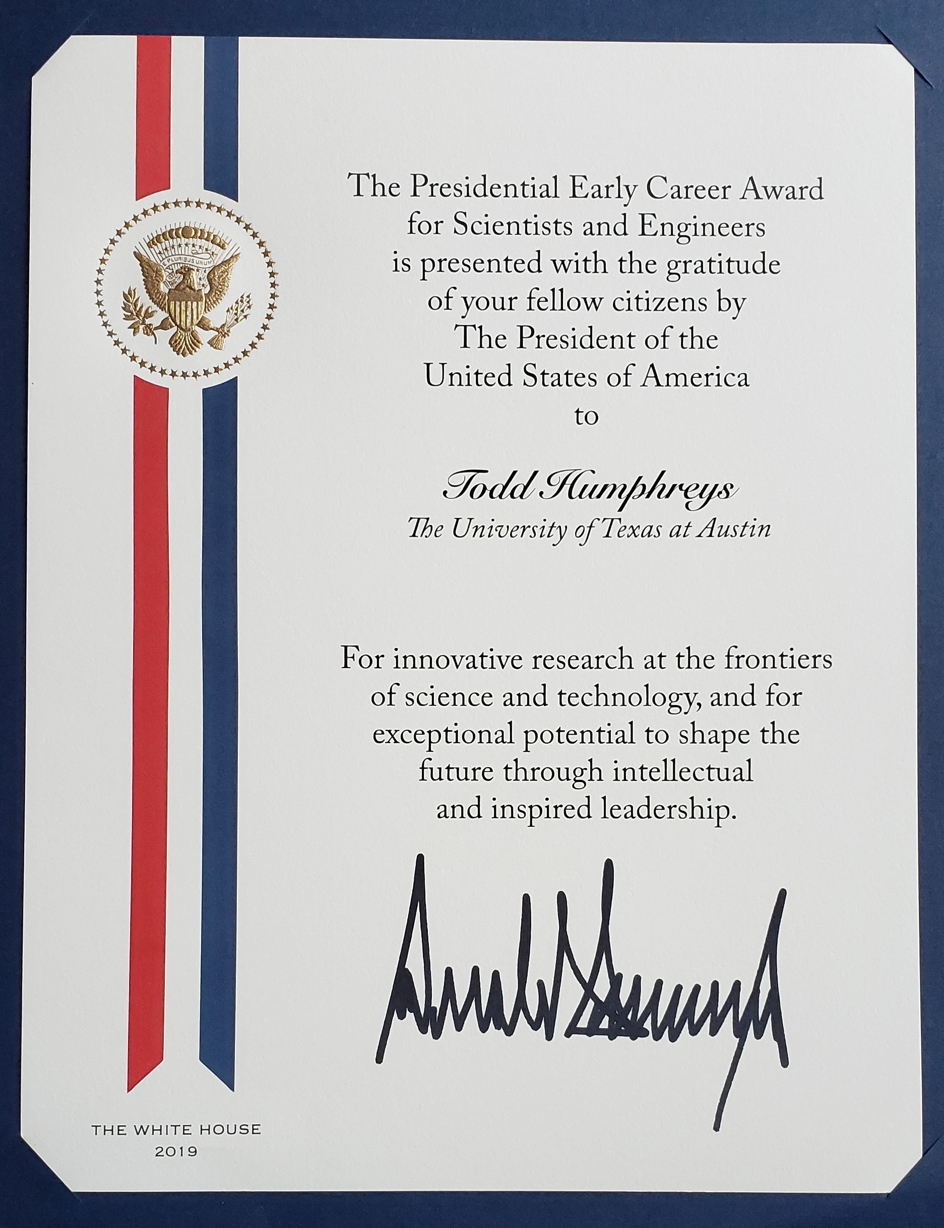 Todd Humphreys Wins Presidential Early Career Award for Scientists and ...